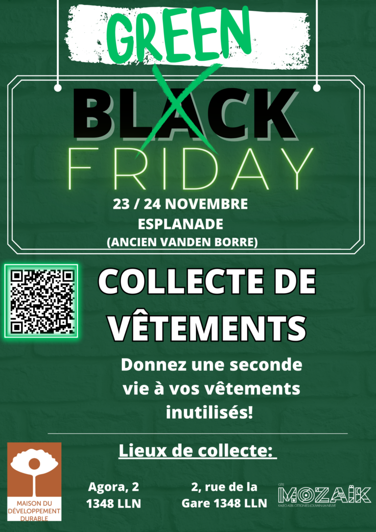 Collecte de vêtements - Maison Du Développement Durable